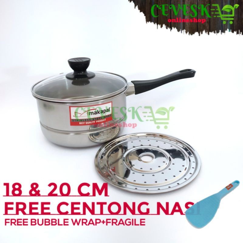 Jual PANCI KUKUS GAGANG / MILK POT STEAMER MAKAPAL DANDANG LANGSENG PANCI SERBAGUNA PANCI ...
