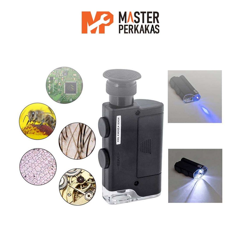 Jual Mikroskop Saku Mini LED UV AB97 MP / Microscope Portable Lampu ...