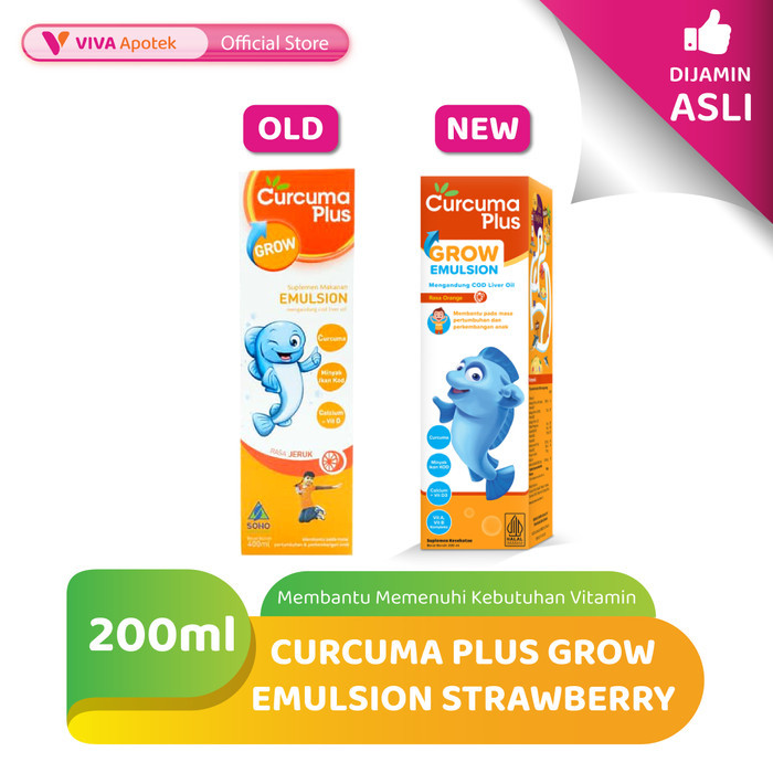 Jual Curcuma Plus Grow Emulsion Strawberry untuk Pertumbuhan Anak (200 ...