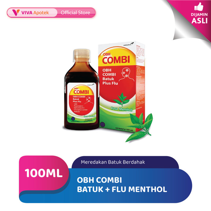 Jual OBH Combi Batuk Plus Flu Menthol untuk Meredakan Batuk & Flu (100 ...
