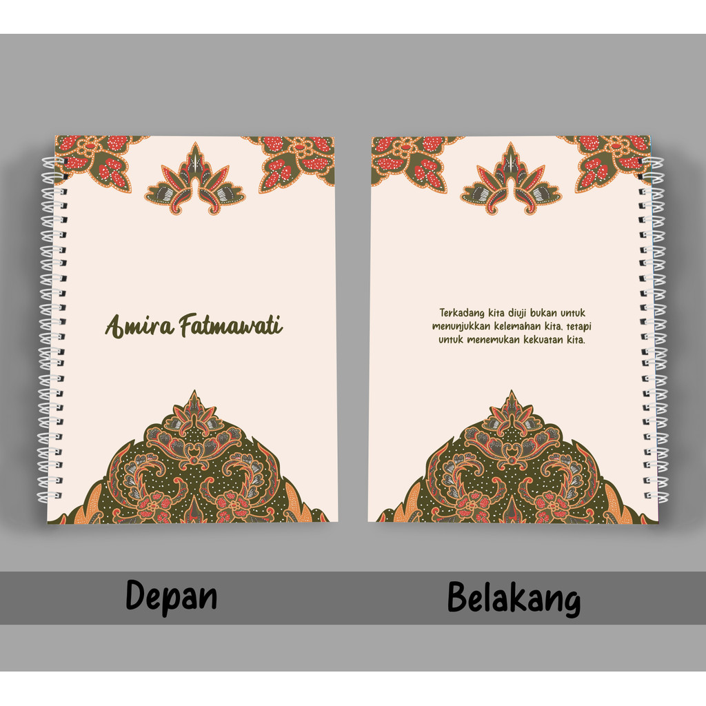Jual Buku Catatan Notebook Hardcover ring/spiral Motif Batik | Shopee Indonesia