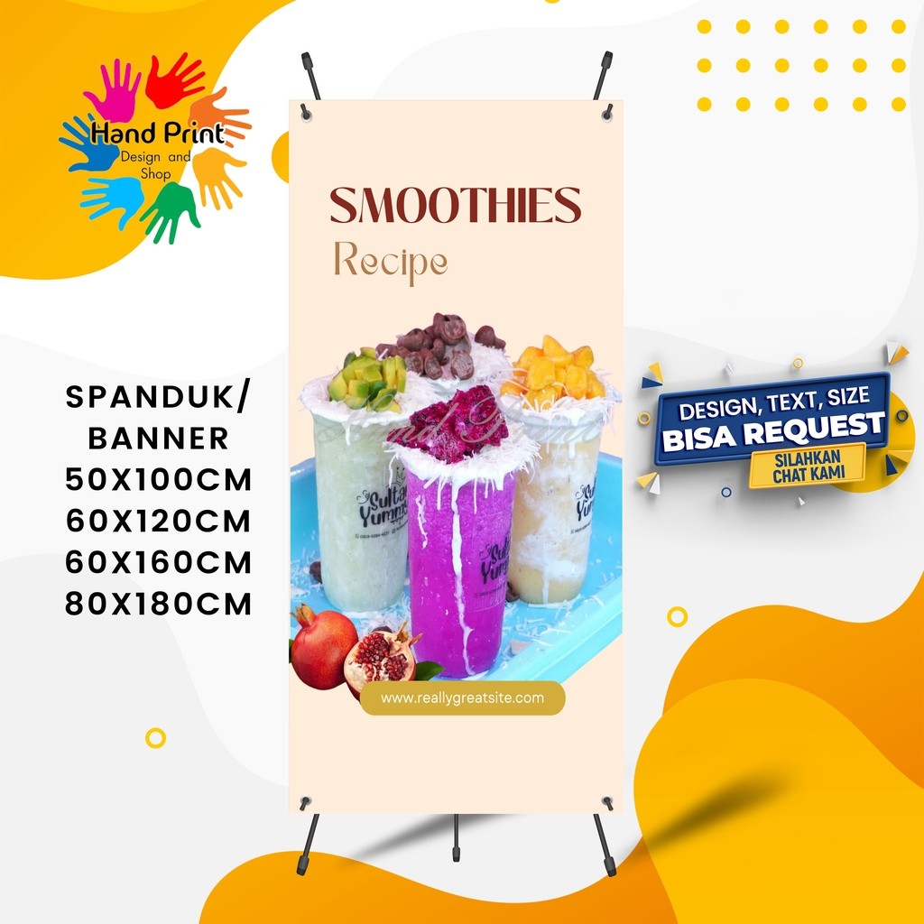Jual Cetak Spanduk Banner Jualan Smoothies Buah Jus Buah Spanduk Custom ...