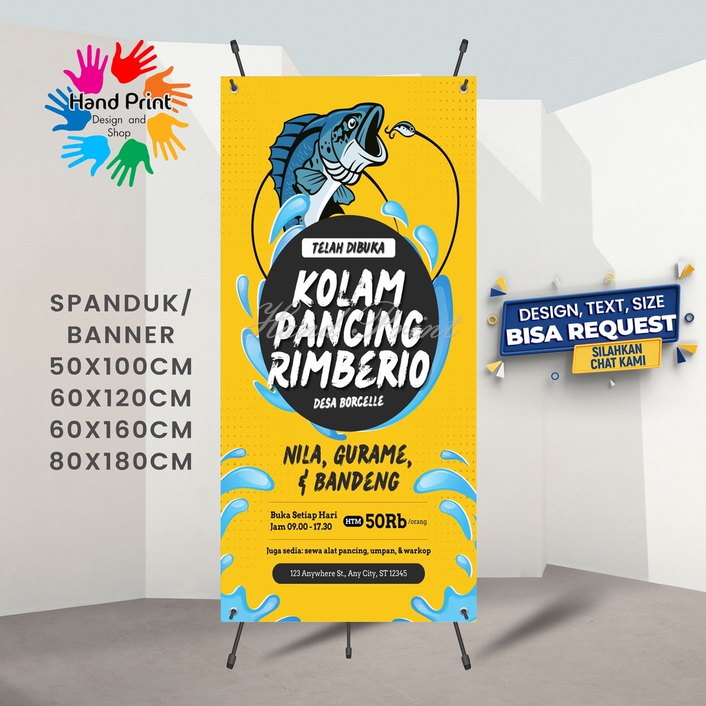 Jual Spanduk Banner MMT Promosi Wisata Kolam Pemancingan Kompetisi ...