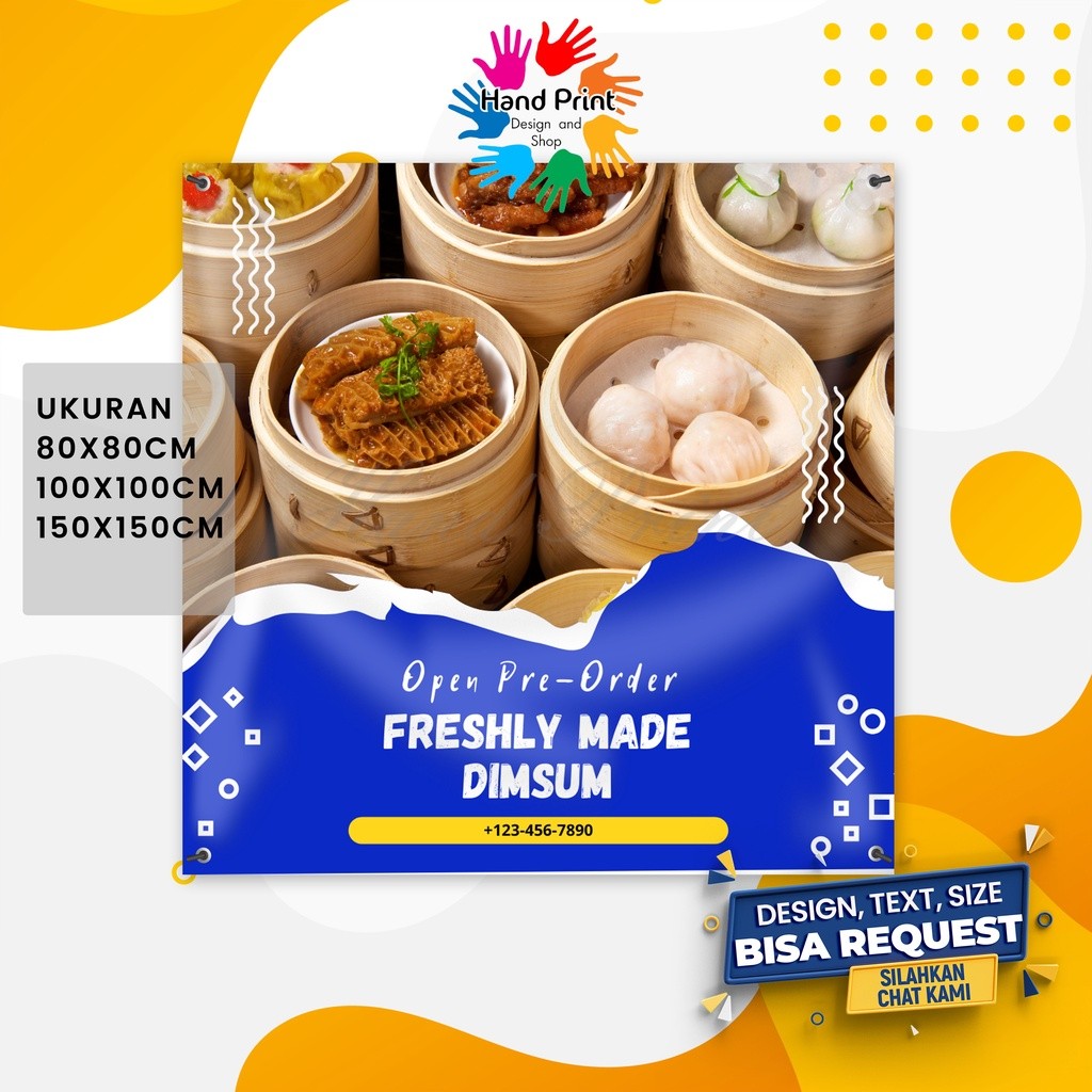Jual Cetak Spanduk Banner Jualan Dimsum Ayam Dimsum Udang Makanan E MMT ...