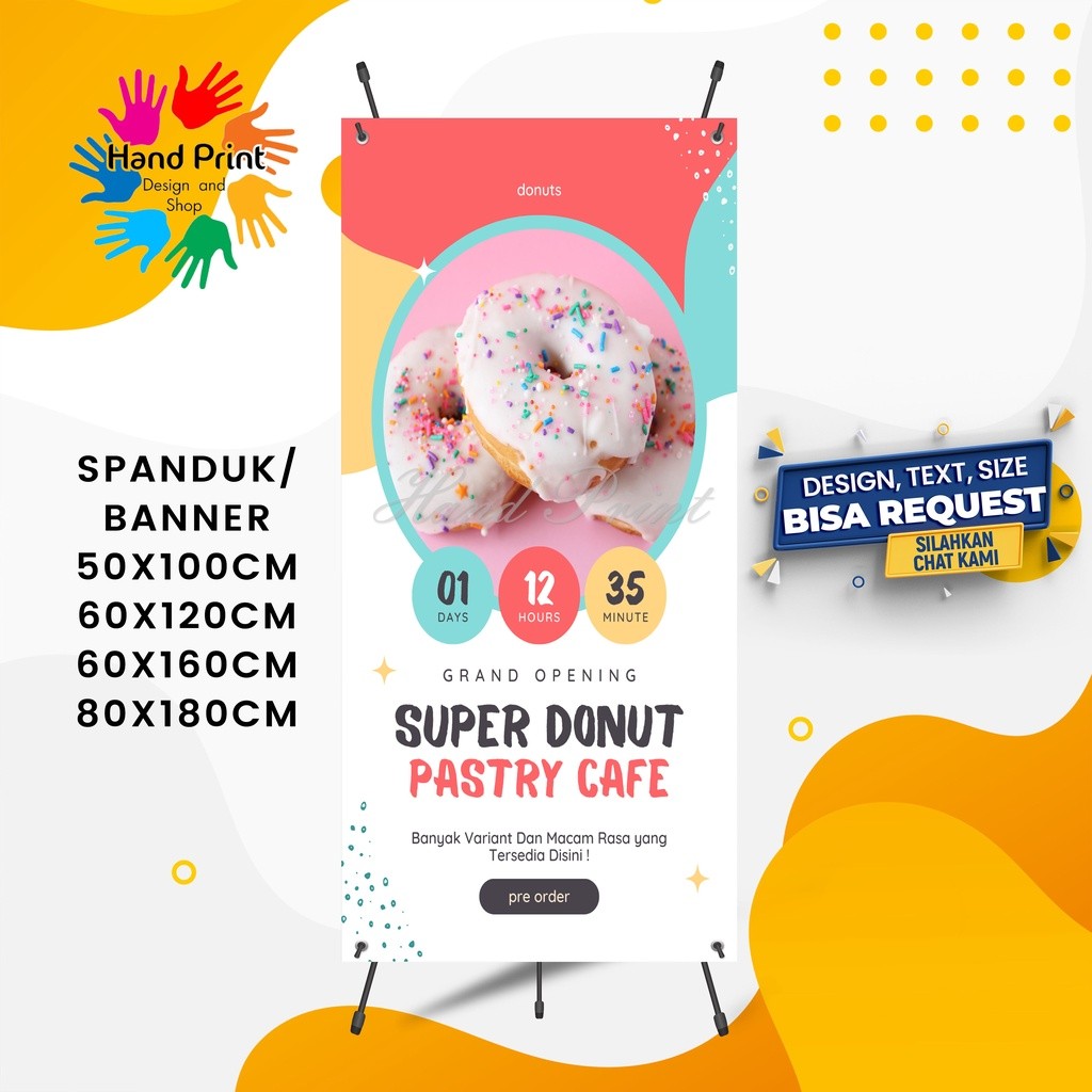 Jual Cetak Spanduk Banner Jualan Donat Sweet Donuts Makanan G Spanduk ...