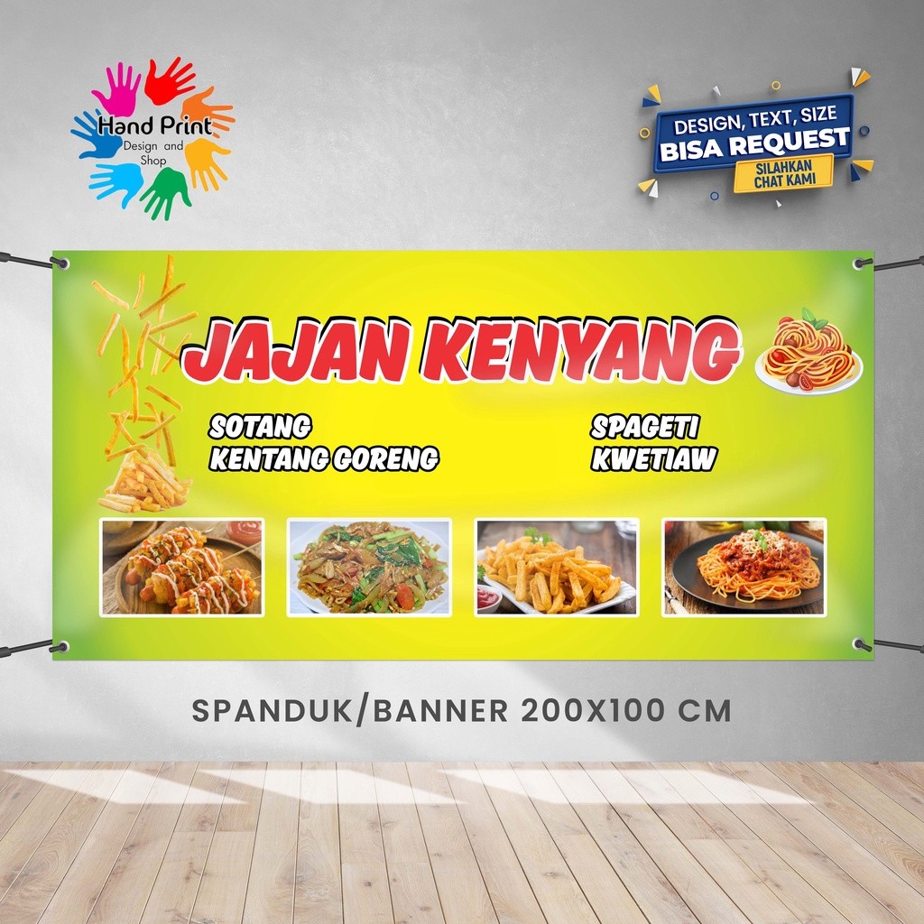 Jual Spanduk Banner Warung Angkringan Jajanan Kenyang Kentang Goreng ...