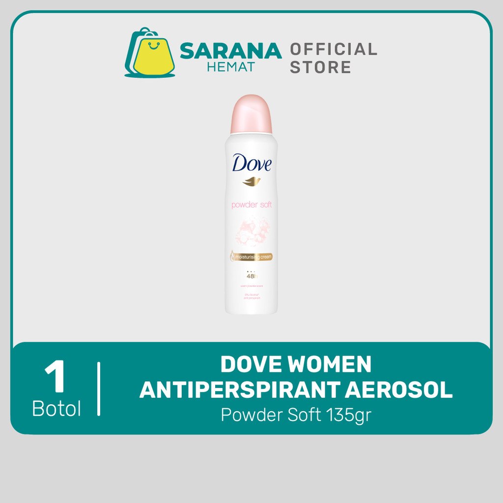 Jual DOVE WOMEN ANTIPERSPIRANT AEROSOL DEODORANT POWDER SOFT 135ML ...