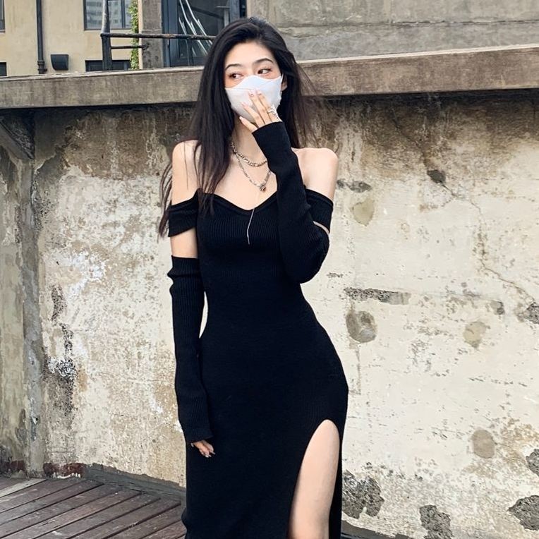 Jual gaun atas gaun bodycon formal dengan celah samping gaun panjang ...