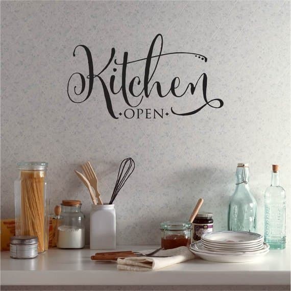 Jual Wall Stiker Kitchen Open Sticker Pintu Tembok Kantor Toko Kafe ...