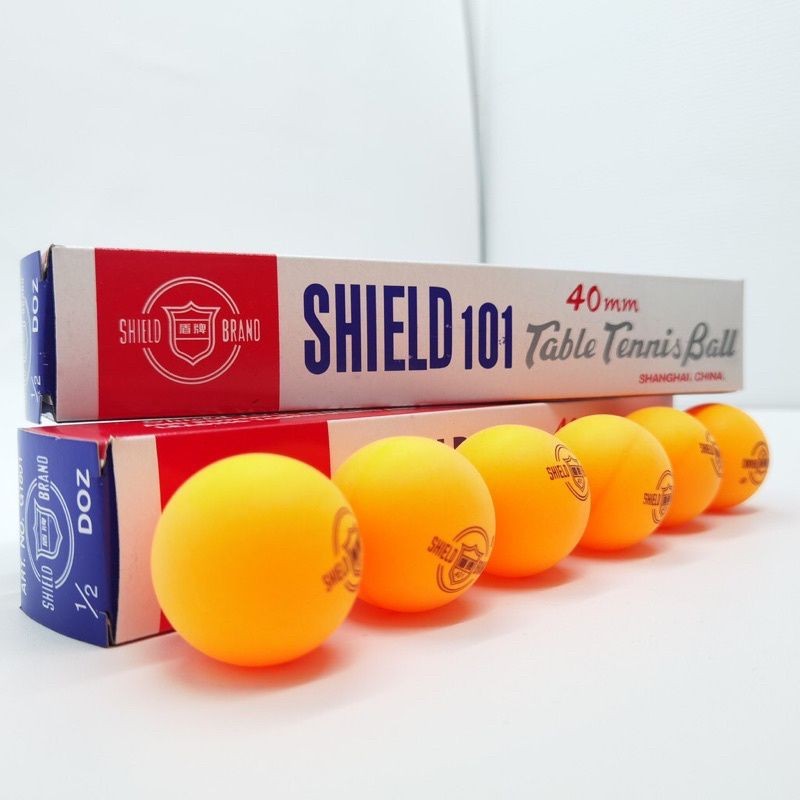 Jual (1slop 6pcs) bola pingpong tenis meja SHIELD 101 40mm | Shopee Indonesia