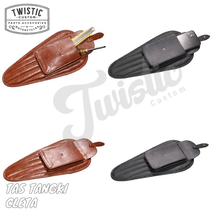 Jual Tas Kulit Tangki Tank Bag Cleta Motor Custom Universal Retro ...