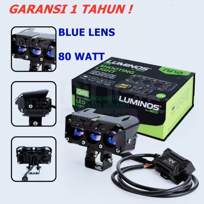 Jual Lampu Led Tembak Sorot Sql 3 Mata Blue Lens Nine Luminos Q9S 80 Watt | Shopee Indonesia