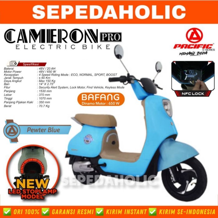 Jual Sepeda Listrik PACIFIC CAMERON PRO 650 Watt 20 AH Electric E Bike | Shopee Indonesia