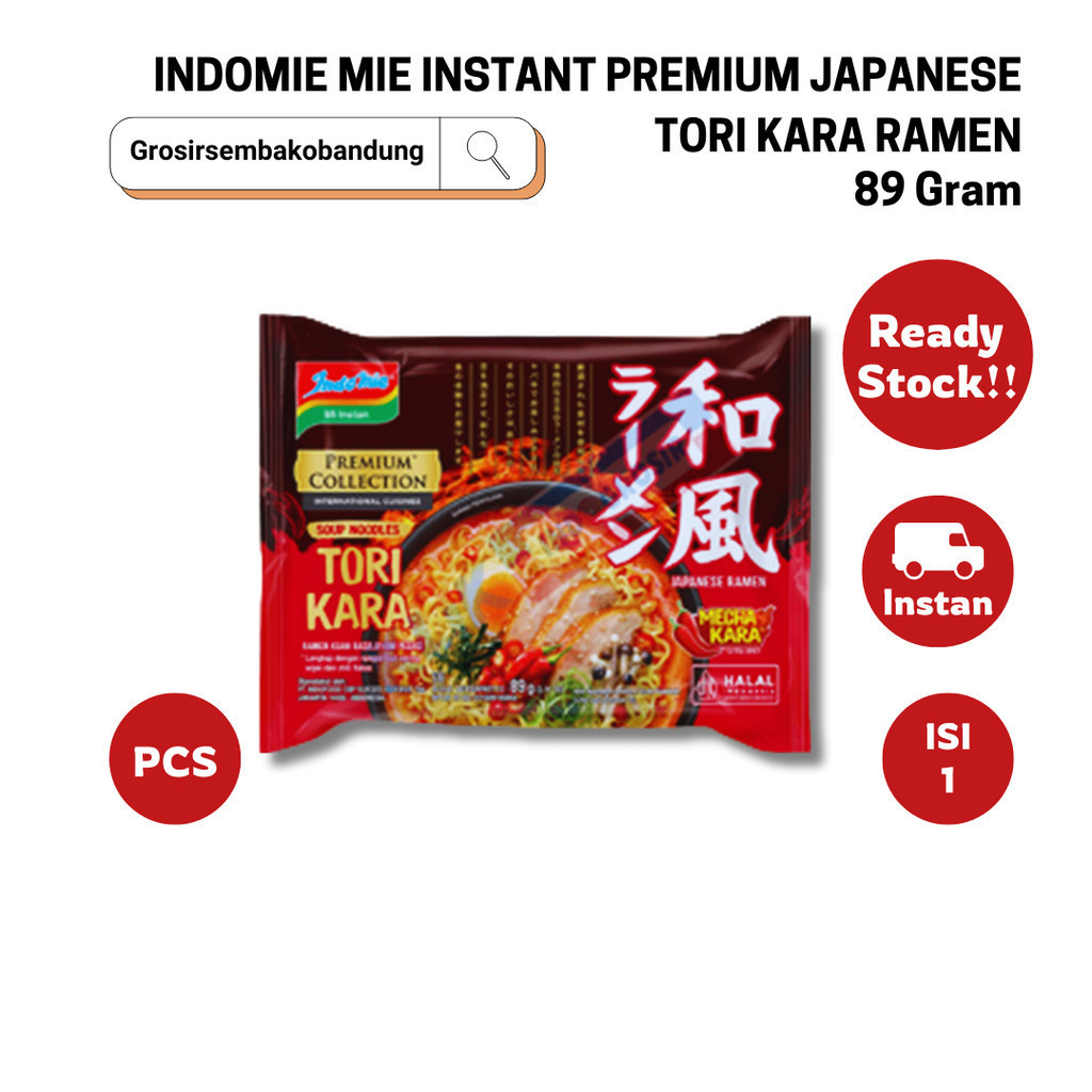 Jual INDOMIE MIE INSTANT PREMIUM JAPANESE TORI KARA RAMEN PCK 89g - 1 Pcs - Kota Bandung ...