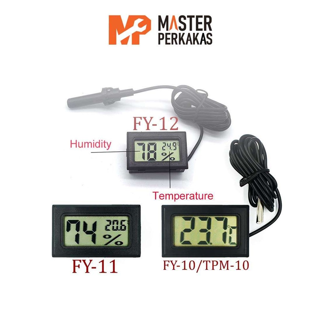Jual Mini Termometer Higrometer LCD Digital FY-10 FY-11 FY-12 MP ...