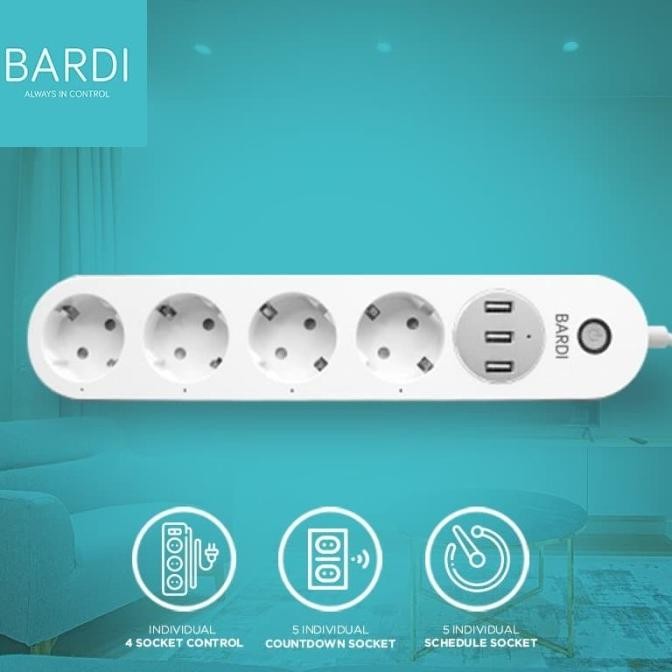 Jual Bardi Smart Power Strip Extension Steker Stop Kontak Socket Plug Wifi | Shopee Indonesia