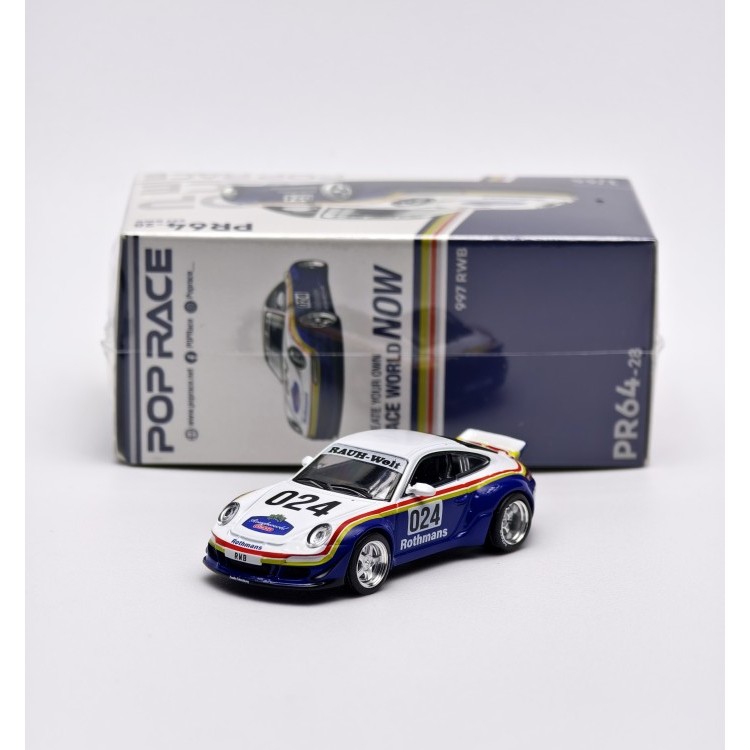Jual Pop Race Porsche RWB 997 #024 Rothmans Diecast | Shopee Indonesia