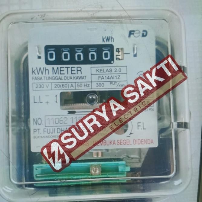 Jual Kwh Meter Fuji Dharma Analog 1P 20(60)A Meteran Listrik 1 Phase | Shopee Indonesia