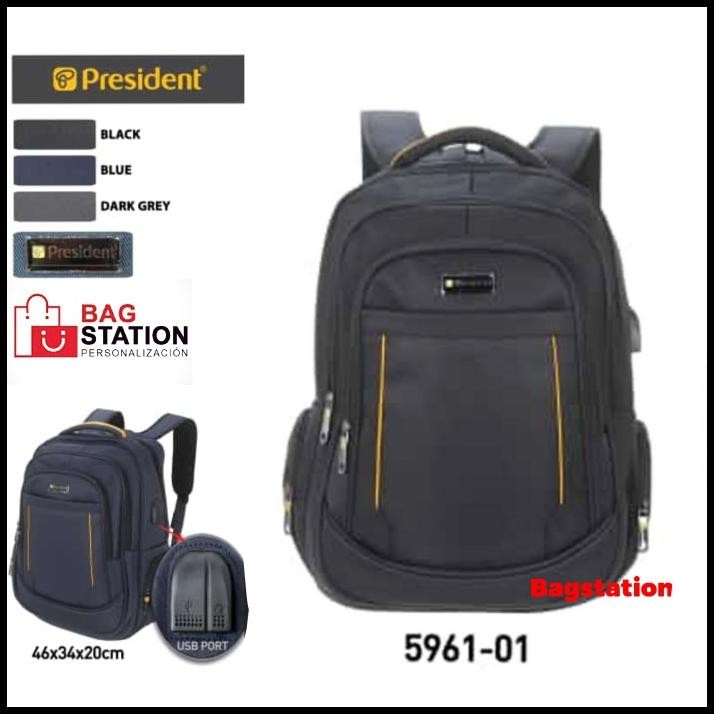 Jual Backpack Laptop President Usb Original Ransel Laptop Tas Kuliah ...