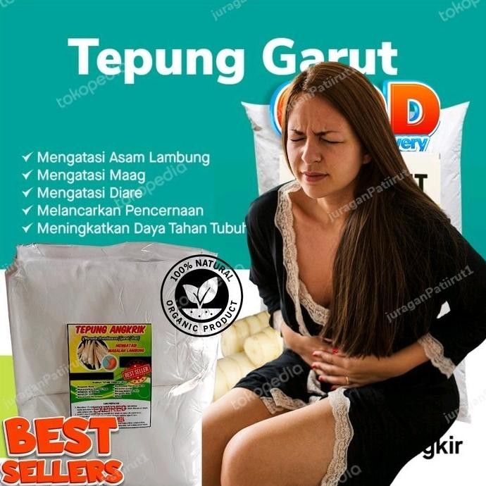 Jual TEPUNG ANGKRIK GARUT/IRUT/UMBI GARUT/UNTU ASAM LAMBUNG ALAMI SAGU ...
