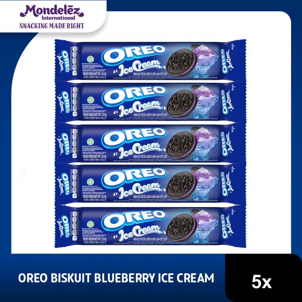 Jual OREO BERRY ICE CREAM 119.6G x 5 | Shopee Indonesia