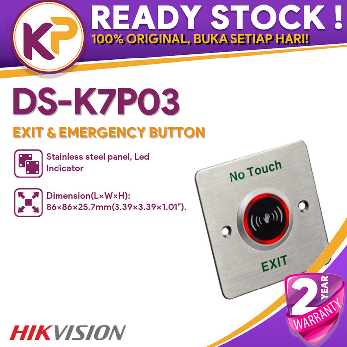 Jual Hikvision Ds-K7P03 Exit & Emergency Button | Shopee Indonesia