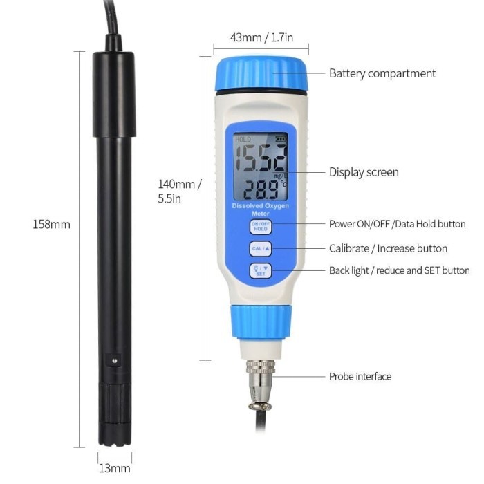 Jual Dissolved Oxygen Meter Smart Sensor Ar8210 Do Oksigen O2 Air Water Tha | Shopee Indonesia