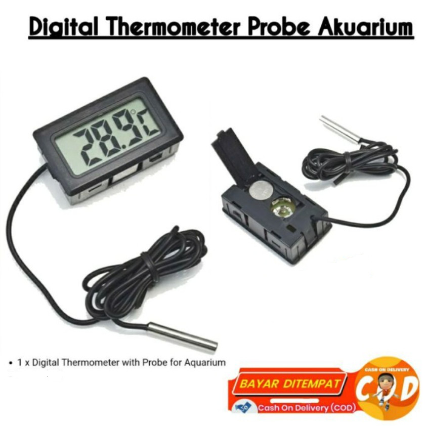 Jual OPPA - Termometer Digital Mini Pengukur Temperatur Suhu Ruang Air ...