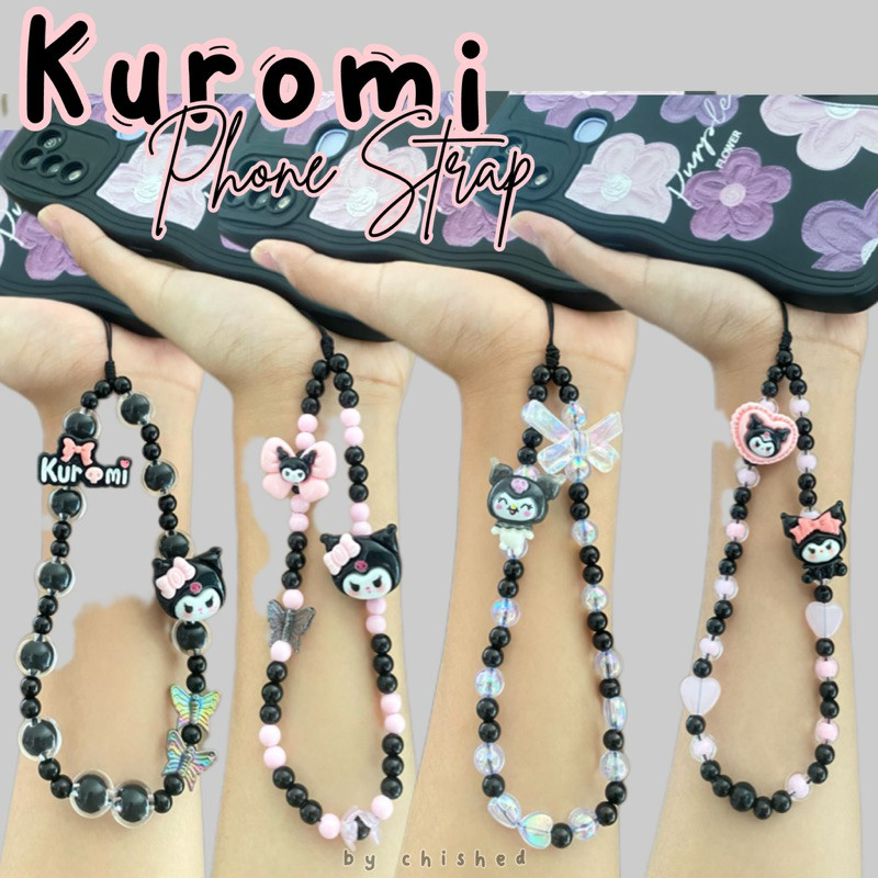 Jual MONCE Phone Strap Tali HP Kuromi Hitam KRM | Shopee Indonesia