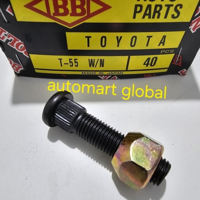 Jual [AMG] Baut roda toyota kijang innova fortuner hilux 6cm japan ...