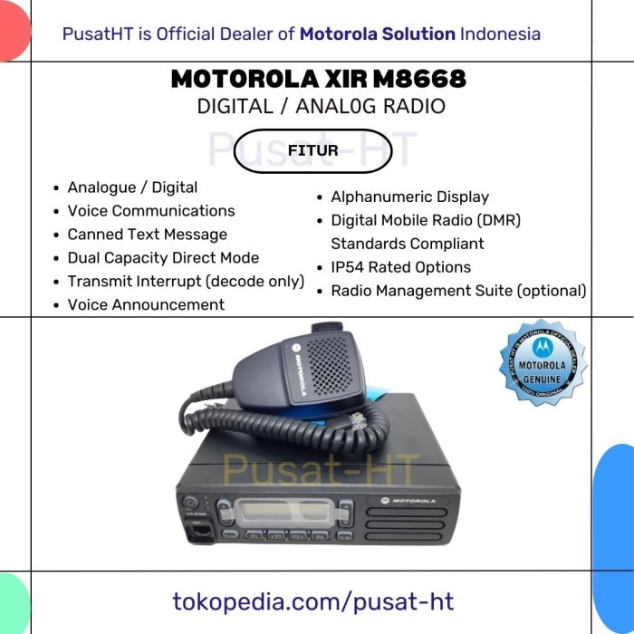 Jual Radio Rig Digital Motorola Xir-M3688 M 3688 Vhf 45 Watt | Shopee Indonesia