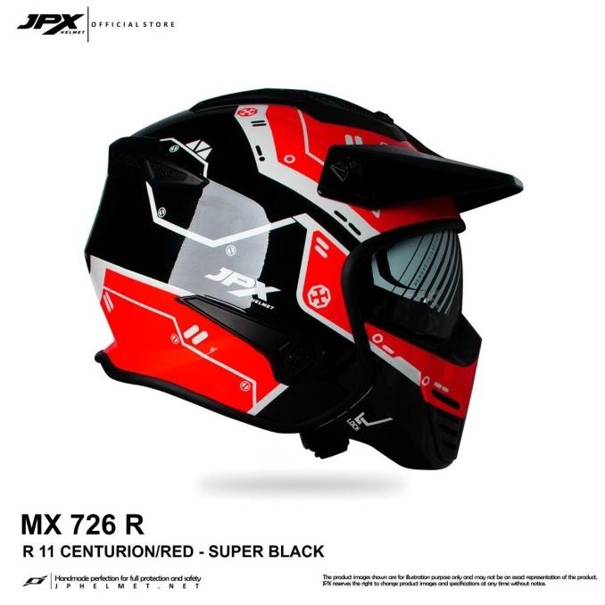 Jual HELM JPX FULL FACE MX-726 R CENTURION RED - MX 11 2807T | Shopee Indonesia