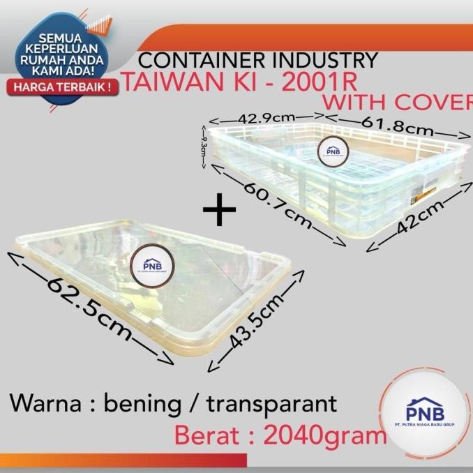 Jual Tersedia Box Container Taiwan 2001 R + Tutup Food Safe / Keranjang ...