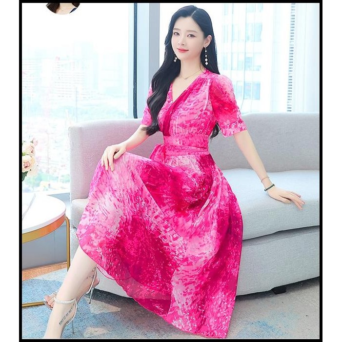 Jual Long Dress Wanita Korea Model Kimono D7981/Maxi Dress Wanita Korea ...