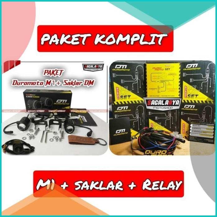 Jual PAKET KOMPLIT LAMPU DUROMOTO M1 SAKLAR DAN RELAY SET ORIGINAL DM M ...