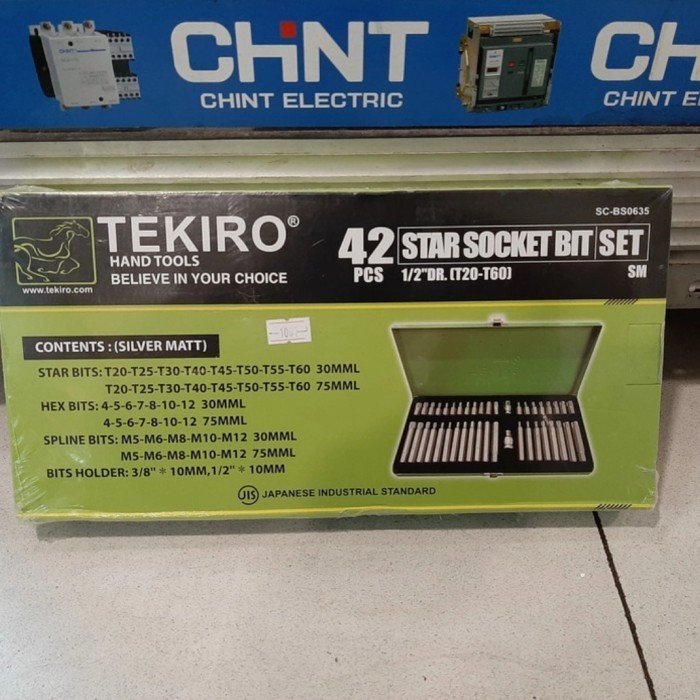 Jual Unik Mata Obeng Bintang Set 42 Pcs Tekiro Star Socket Bit Set ...