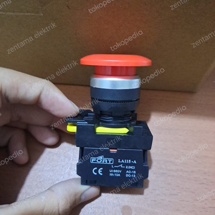 Jual EMERGENCY STOP PUSH BUTTON LOCK FORT LA115-A READY | Shopee Indonesia