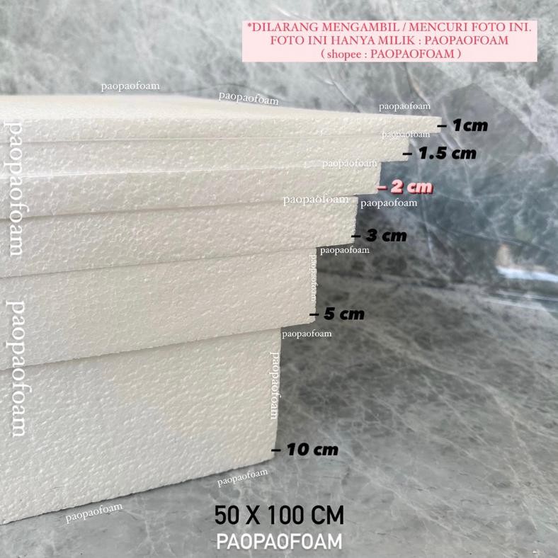 Jual Cod Styrofoam Gabus Lembaran 50X100Cm Tebal 2 Cm Racun Shopee ...