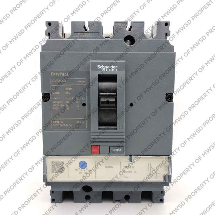 Jual SCHNEIDER MCCB 25KA CVS100B 3P 80A TMD LV510306 | Shopee Indonesia
