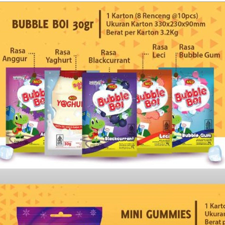 Jual Inaco Bubble Boi Jelly Nata de Coco Sari Kelapa 10 Sachet 30 Gram ...
