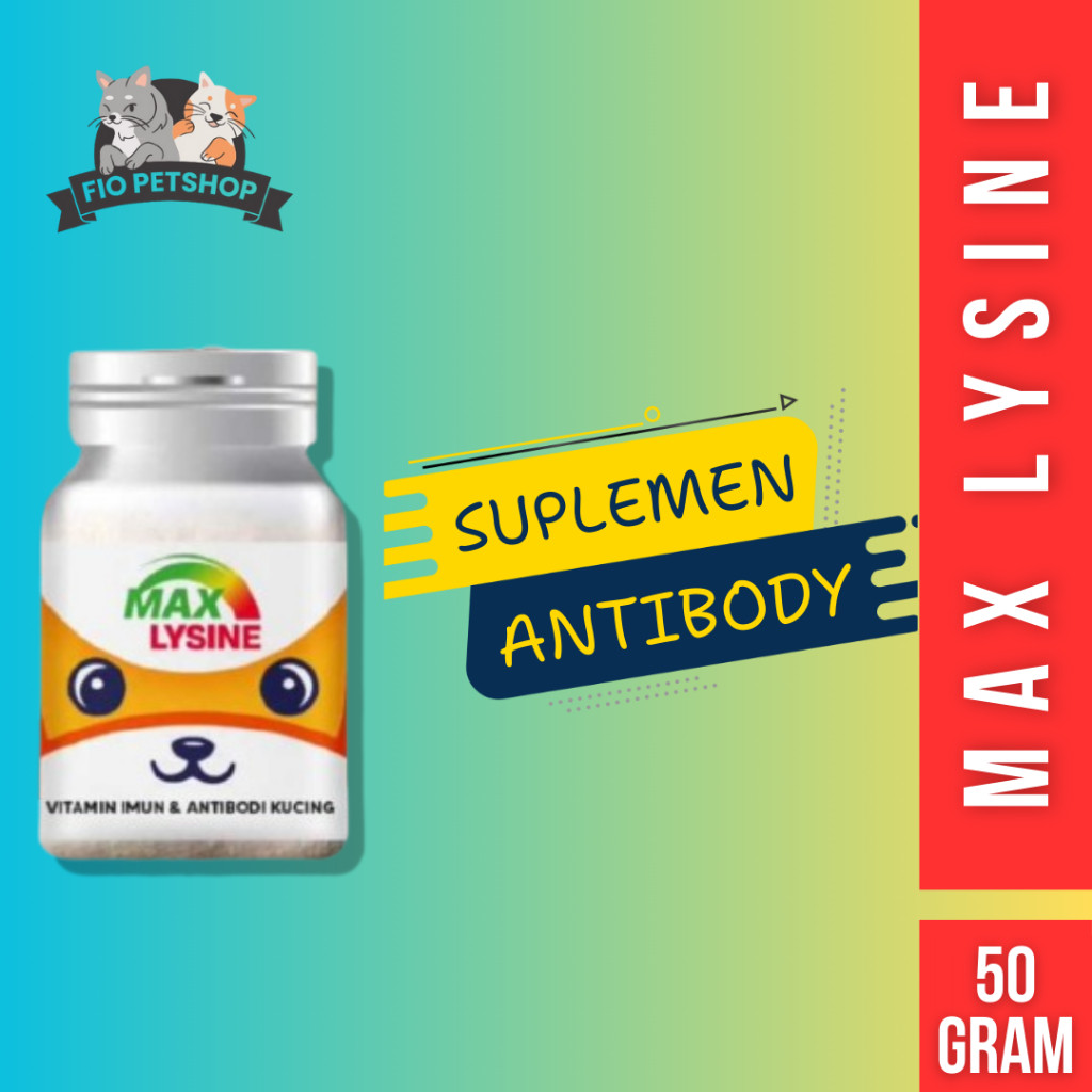 Jual MAX LYSINE Vitamin Kesehatan Kucing untuk Imunitas dan Antibodi ...