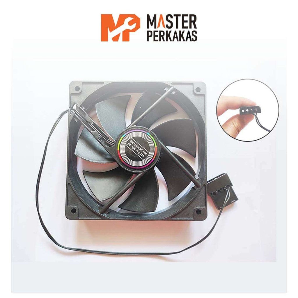 Jual Fan Casing PC 8cm 12cm Hitam MP / Kipas Case CPU Cooler Standart ...