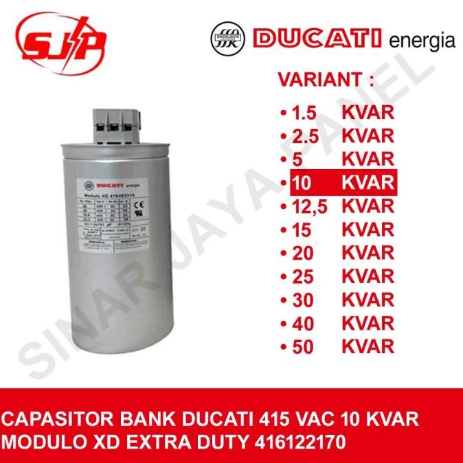 Jual CAPASITOR KAPASITOR BANK DUCATI 10KVAR 415VAC MODULO XD 416122170 | Shopee Indonesia