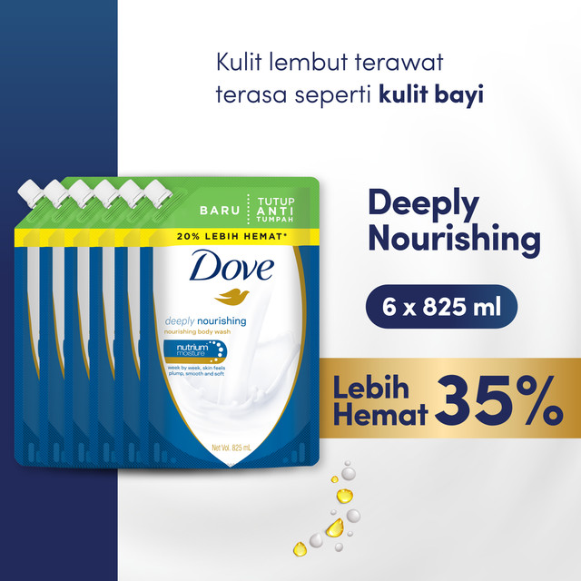 Jual [LEBIH HEMAT 35%] Dove Serum Body Wash Pro-Ceramide - Moisture Renew 800ml x6 | Shopee ...