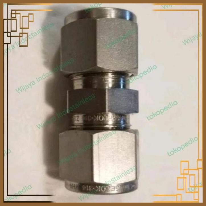 Jual [WDS] UNION CONNECTOR TUBING OD 1/4" INCH STAINLESS SS 316 UNION ...