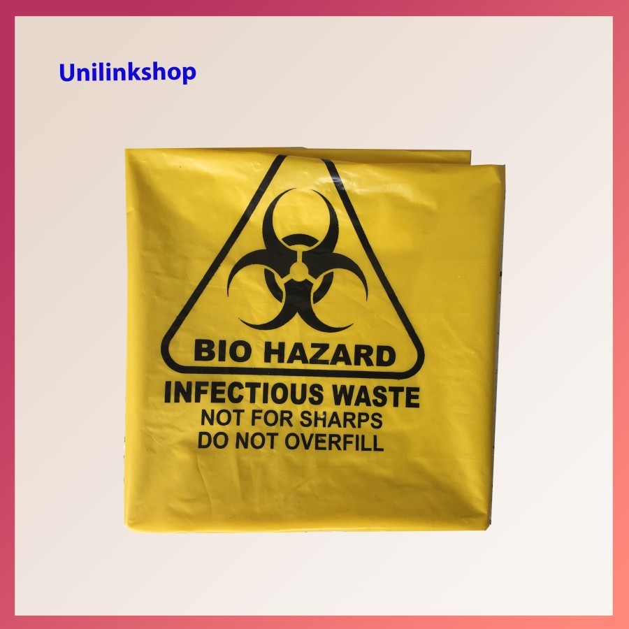 Jual Plastik Limbah Medis dan Industri B3 Bio Hazard PE-50x75cm 12 lmbr ...