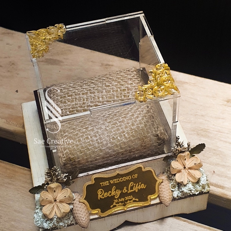 Jual (READY STOCK) kotak cincin / Box Cincin Rustic / Ring Box / Kotak ...