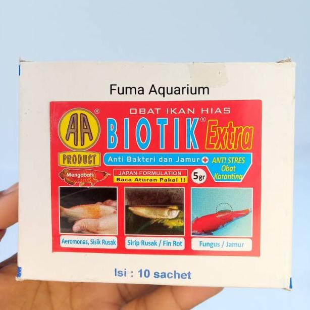 Jual Biotik Extra 5 Gr Obat Ikan Anti Bakteri Dan Jamur + Anti Stress ...