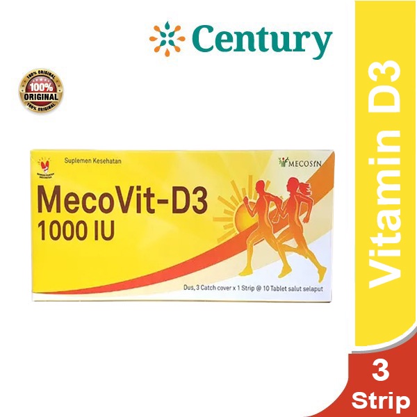 Jual MecoVit D3 1000iu Isi 30 Tab / Vitamin d3 / Suplement | Shopee ...
