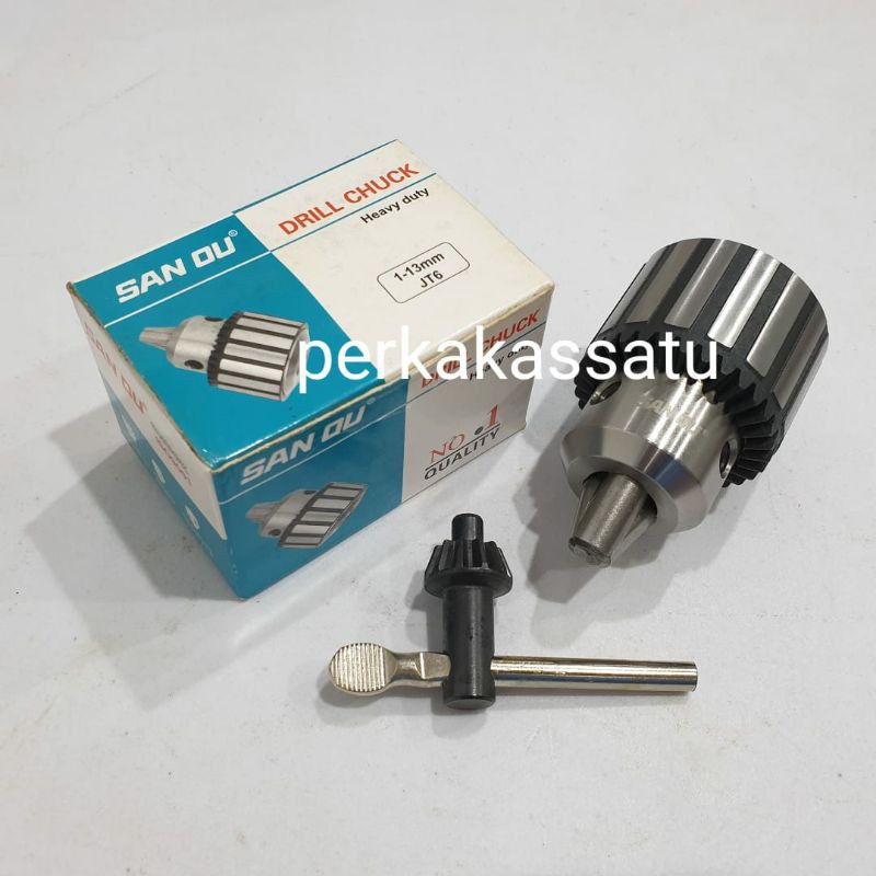 Jual KEPALA BOR 13MM JT6 SAN OU 13 MM JT 6 DRILL CHUCK HEAVY DUTY ...